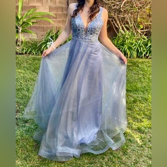 Cindy Collection | Dresses | Cindy Collection Blueperiwinkle Prom ...